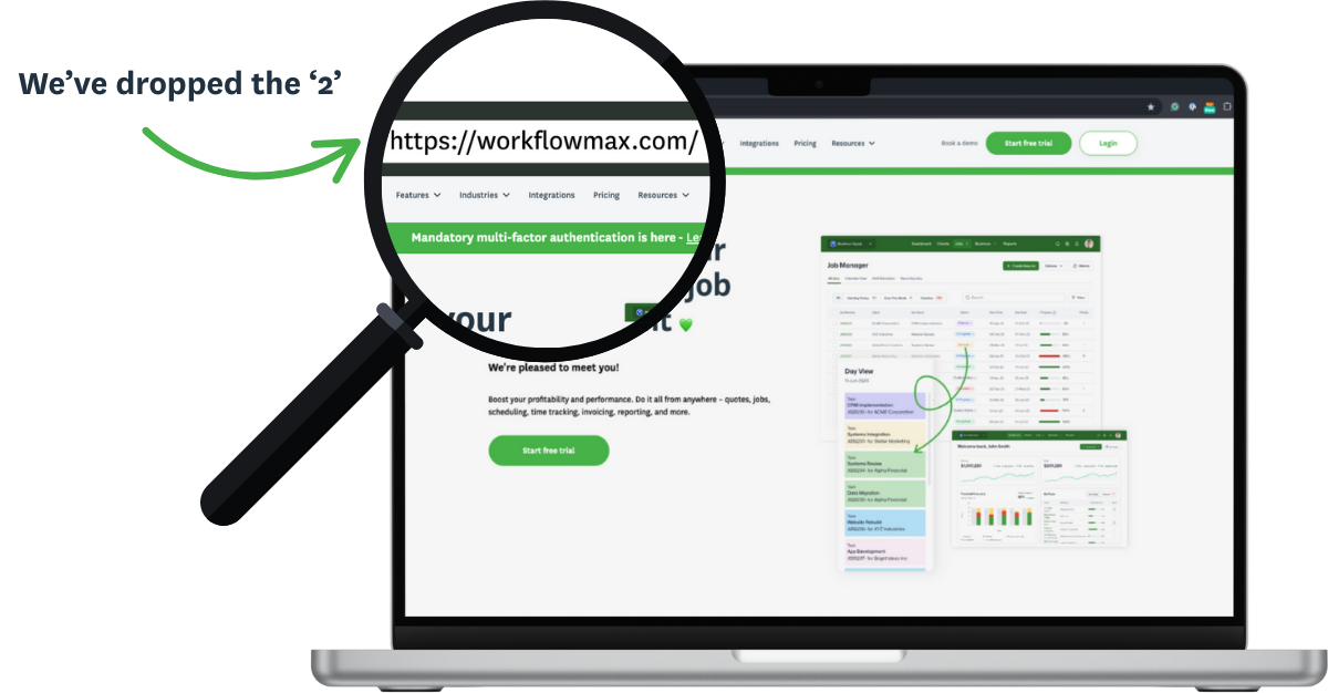 Domain change: We're dropping the '2'